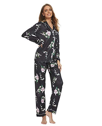 TOP-VIGOR Women's 2 PCS Plus Size Tracksuit Sets Sweatsuits Outfits Hoodie Sweatshirt and Jogging Sweatpants Suit, A* Black, XXX-Large