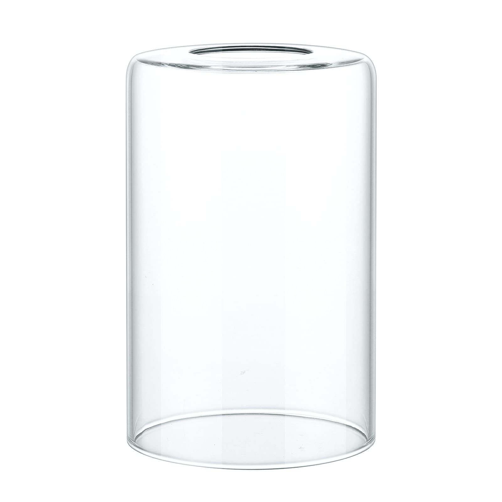 Skelang 2 Pcs Clear Glass Shade, Cylinder Glass Lamp Shade with 1-5/8" Fitter, Lampshade Replacement for Lighting Fixture, Chandelier, Table Lamps, Wall Lamp