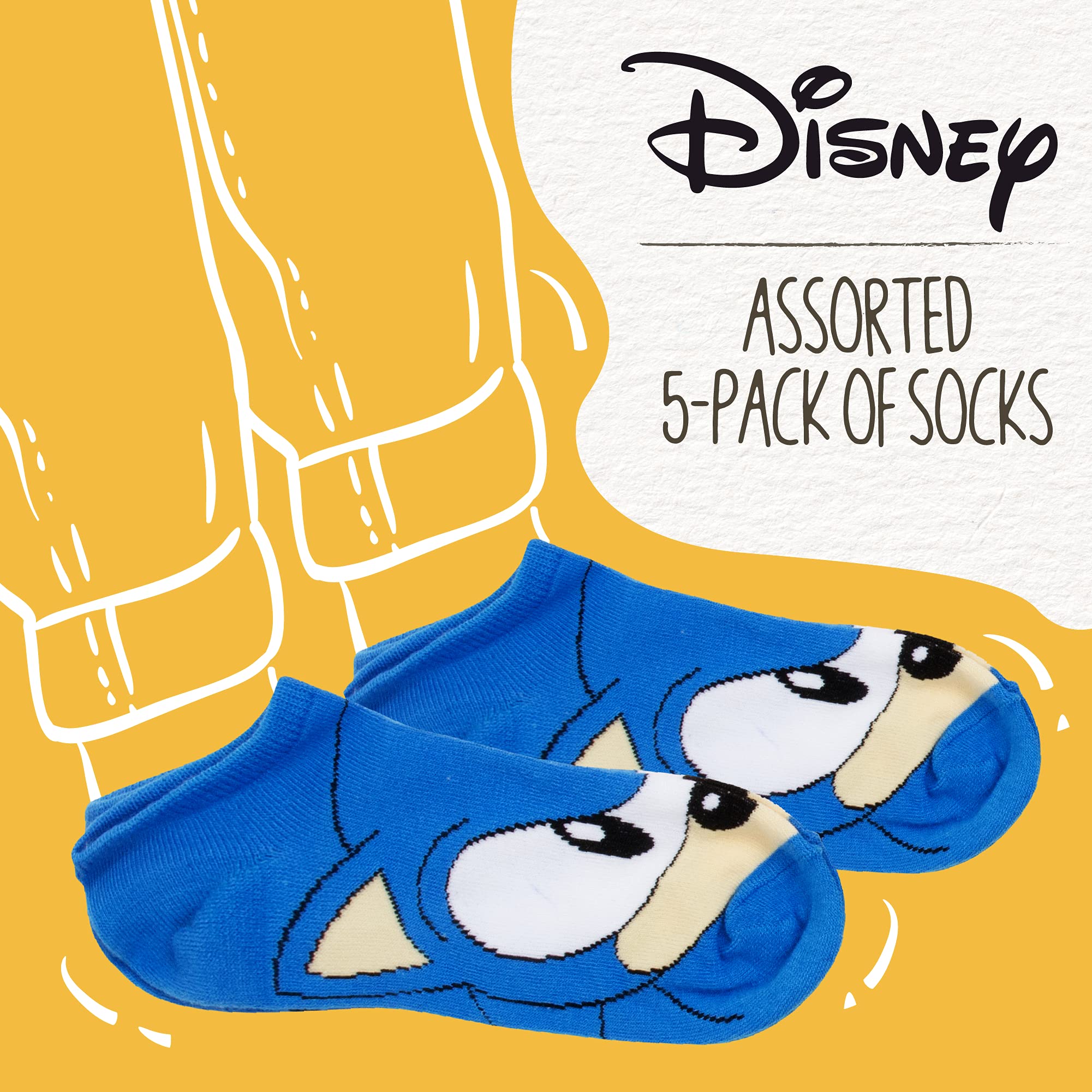 Sonic The Hedgehog Boys 5 Pack No Show Socks