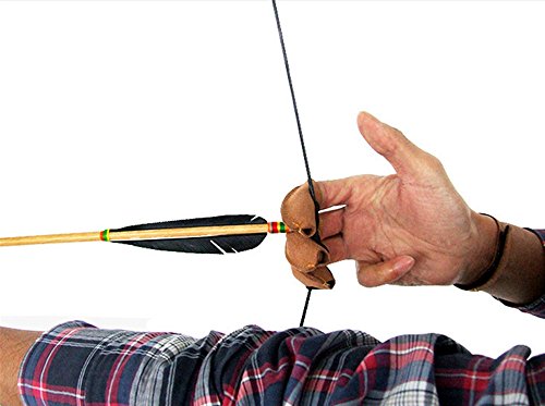 UNISTRENGH Archery Gloves 3 Finger Tabs Adult Youth Finger Protector Comfortable Shooting Hunting Arrow Bow Archery Gear Accessories (Black)