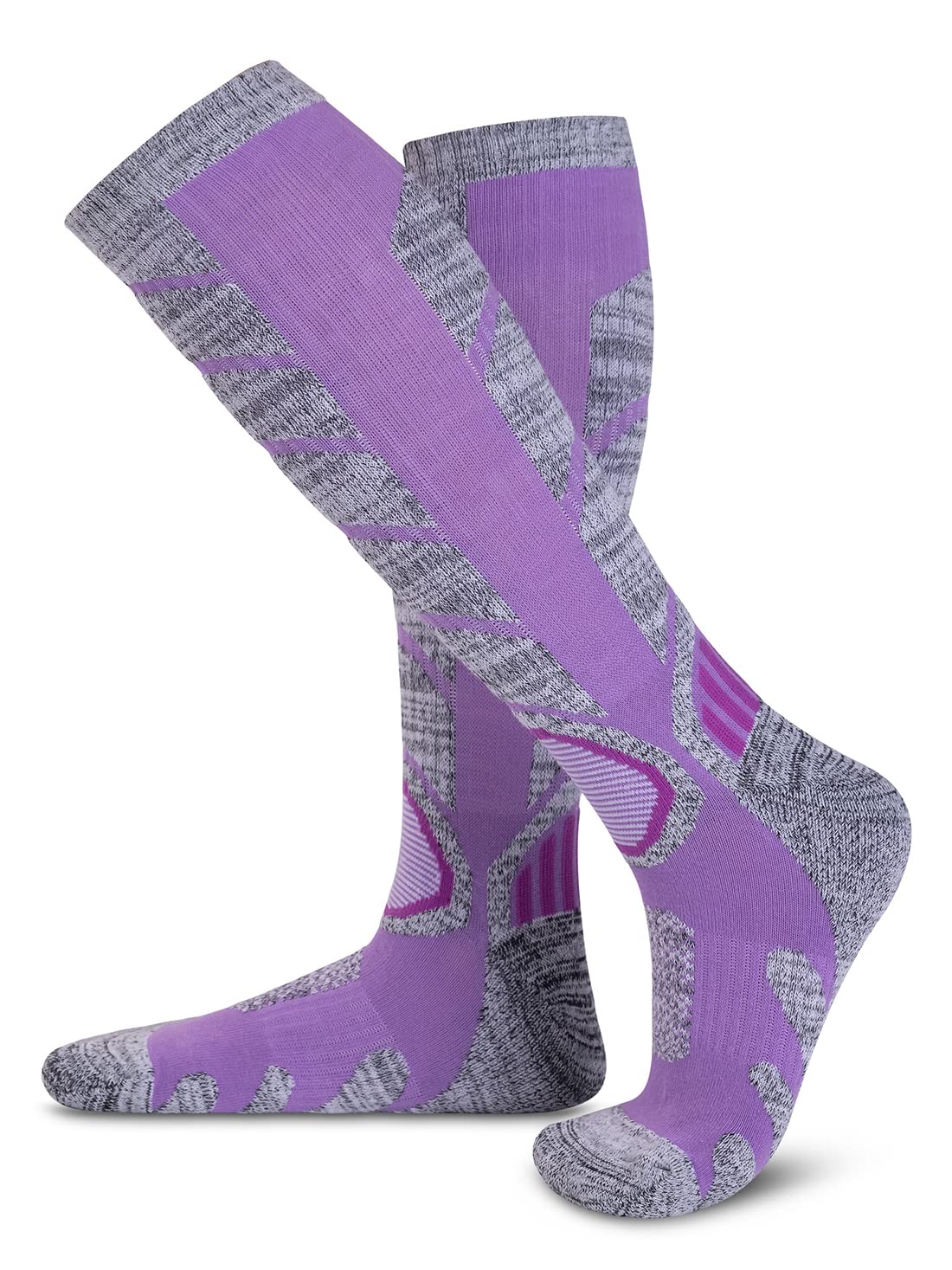 Ski Socks Women Men,Thermal Skiing & Snowboard Socks, Cold Weather, Winter Performance Socks 2-Pack