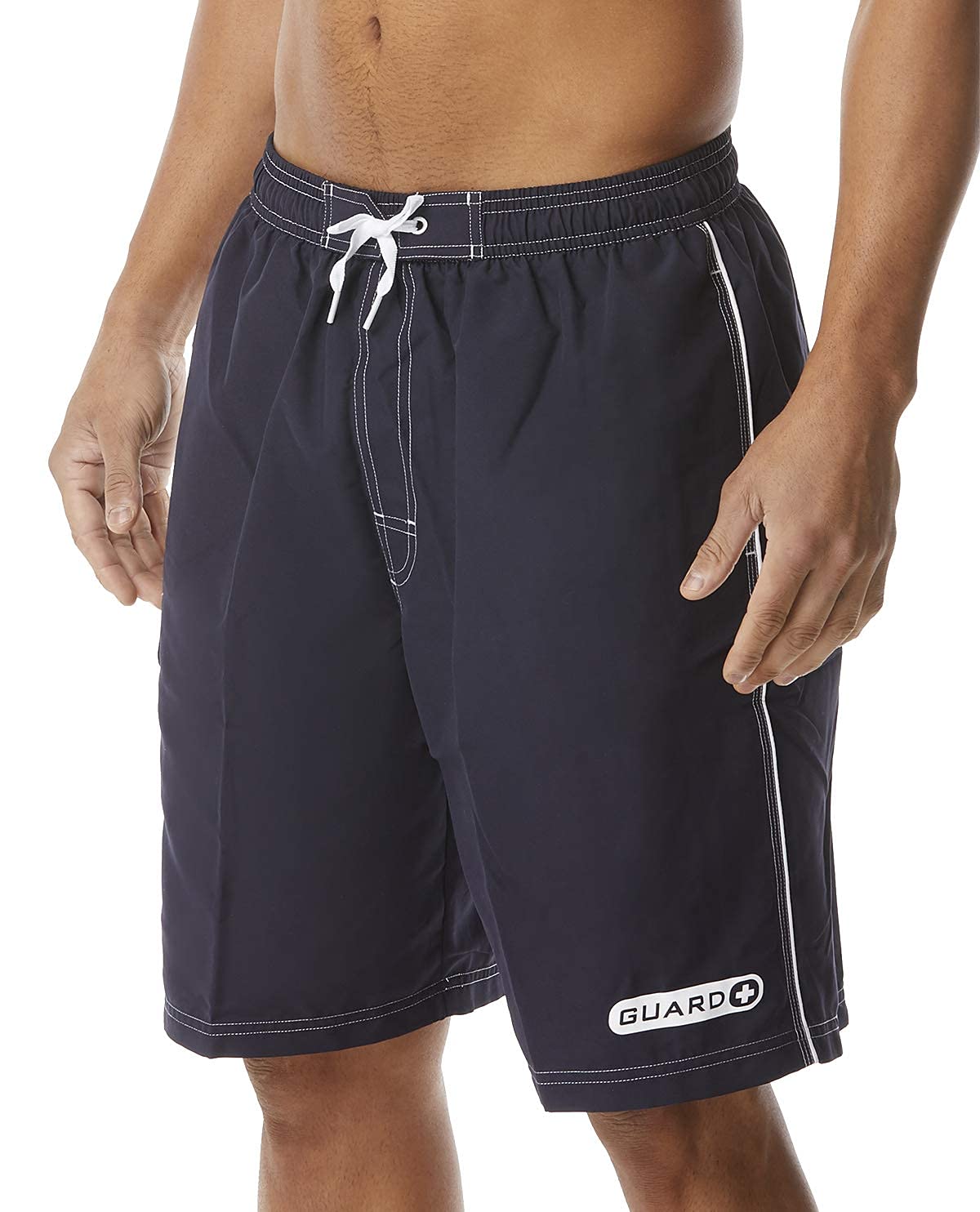 TYR Men's Standard Guard Challenger Swim Short, Navy, Medium