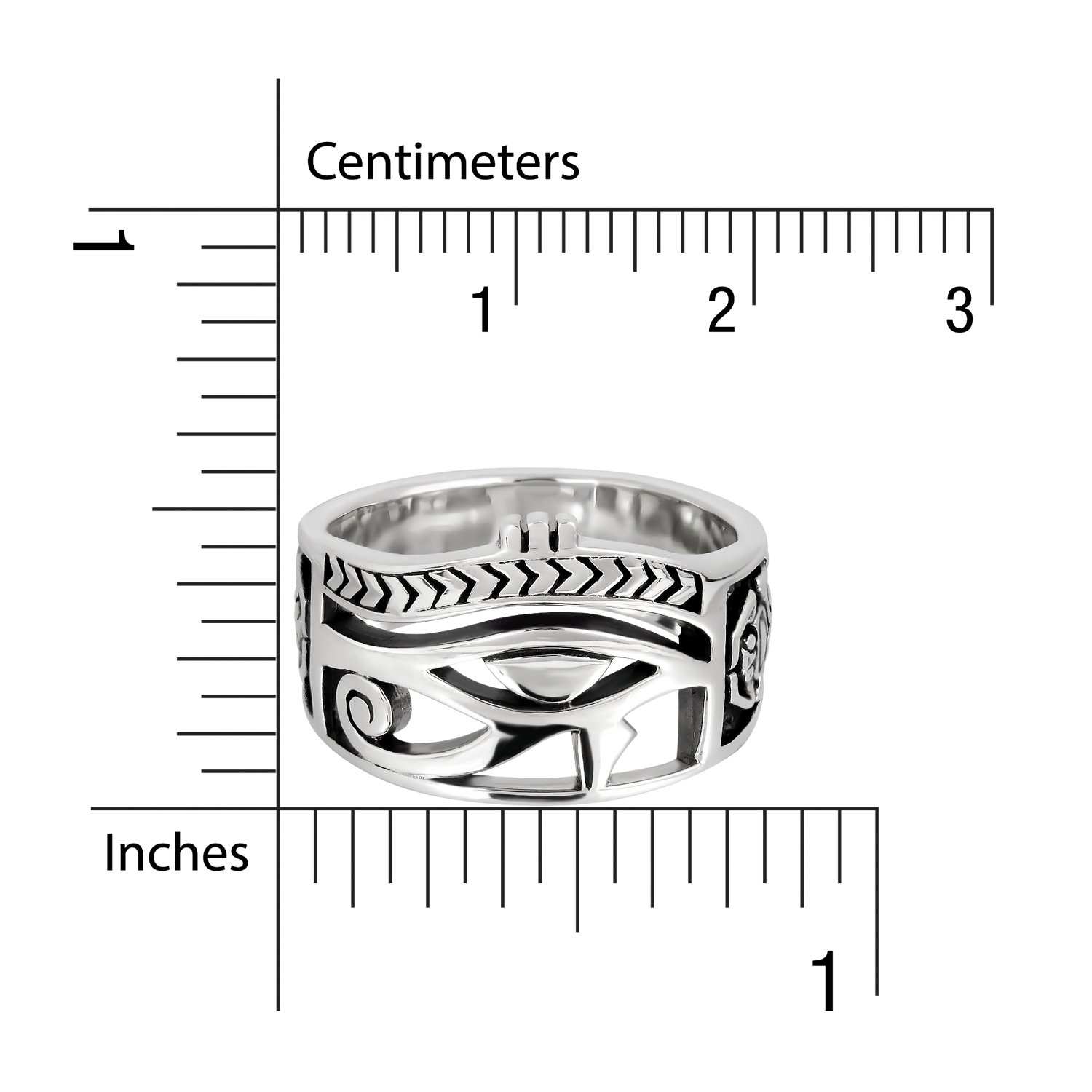 WithLoveSilver 925 Sterling Silver Ancient Egyptian Eye of Horus Symbol of Protection Ring (12)