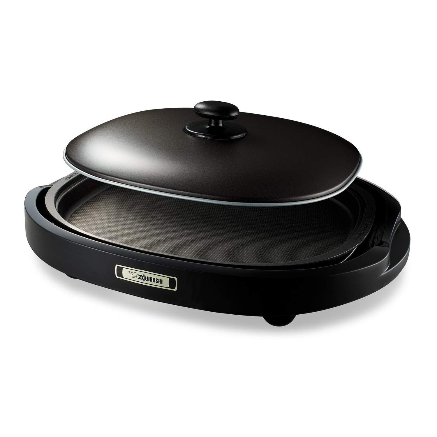 Zojirushi Gourmet Sizzler EA-BDC10 Electric Griddle (Dark Brown) with 8-Inch Nylon Flipper Tongs and Cookbook Bundle (3 Items)