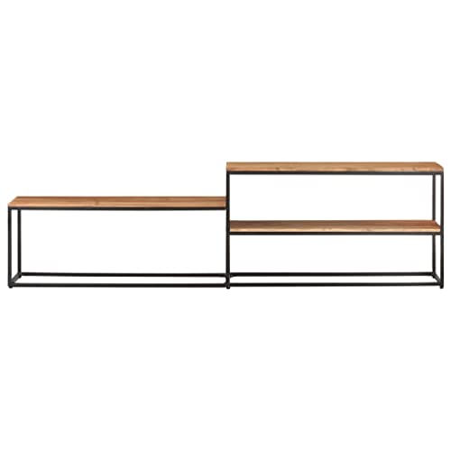 THYUOVAI TV Cabinet,Side Cabinet Entertainment Stand Storage cabine Lowboard Suitable for Living Room,Bedroom,Closet,Hallway,Foyer,Office 70.9"x11.8"x19.7" Solid Acacia Wood