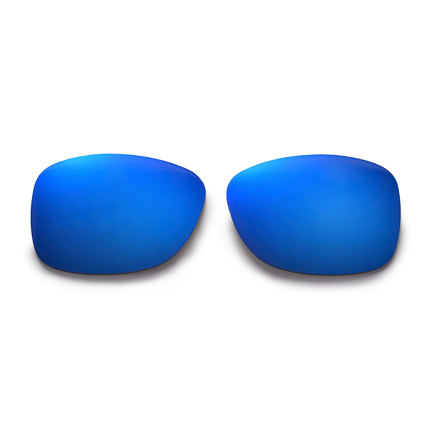 Walleva Two Pairs Polarized Replacement Lenses for Ray-Ban Wayfarer RB2140 50mm Sunglasses - Fire Red + Ice Blue