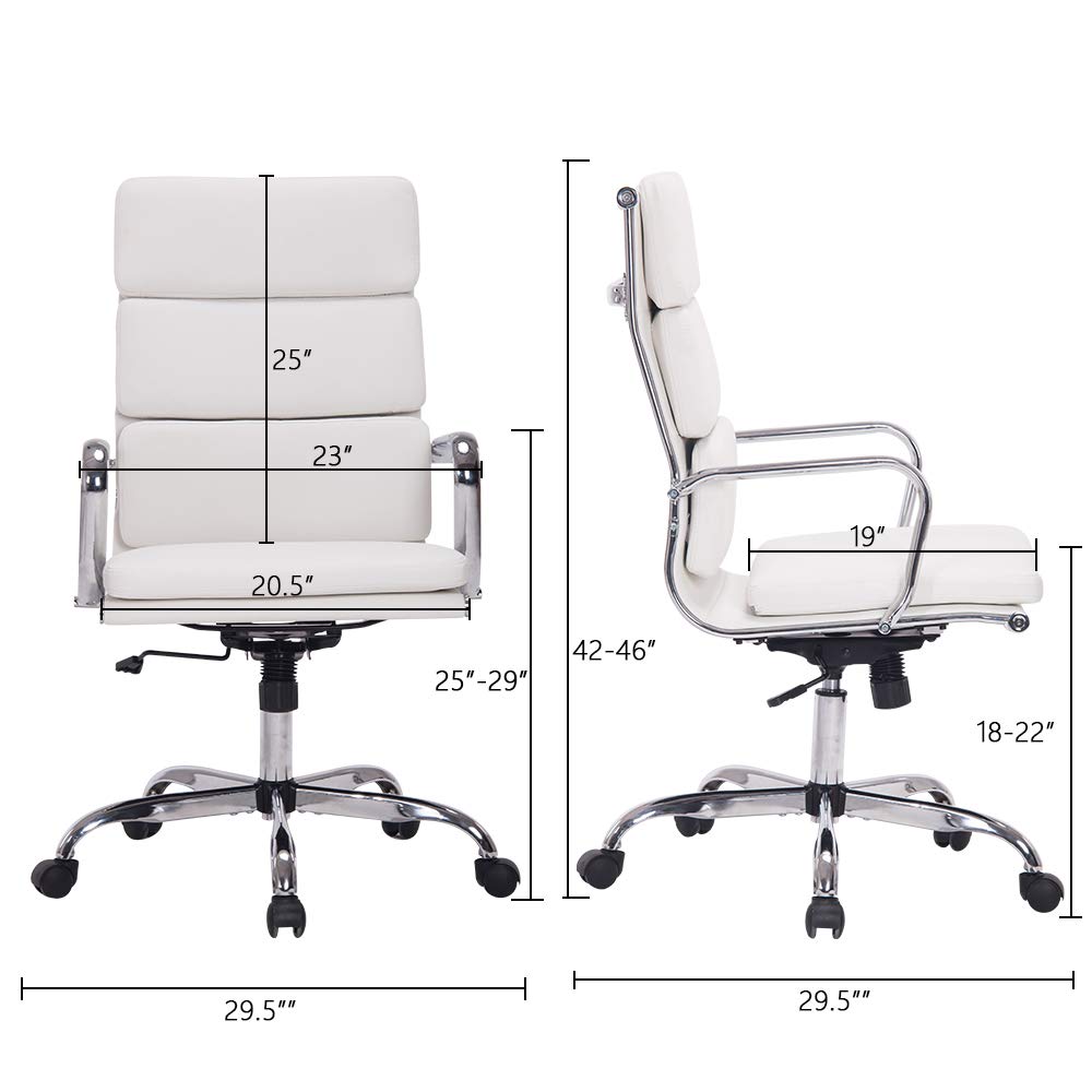 Sidanli White Ergonomic Office Chair for Company or Home.
