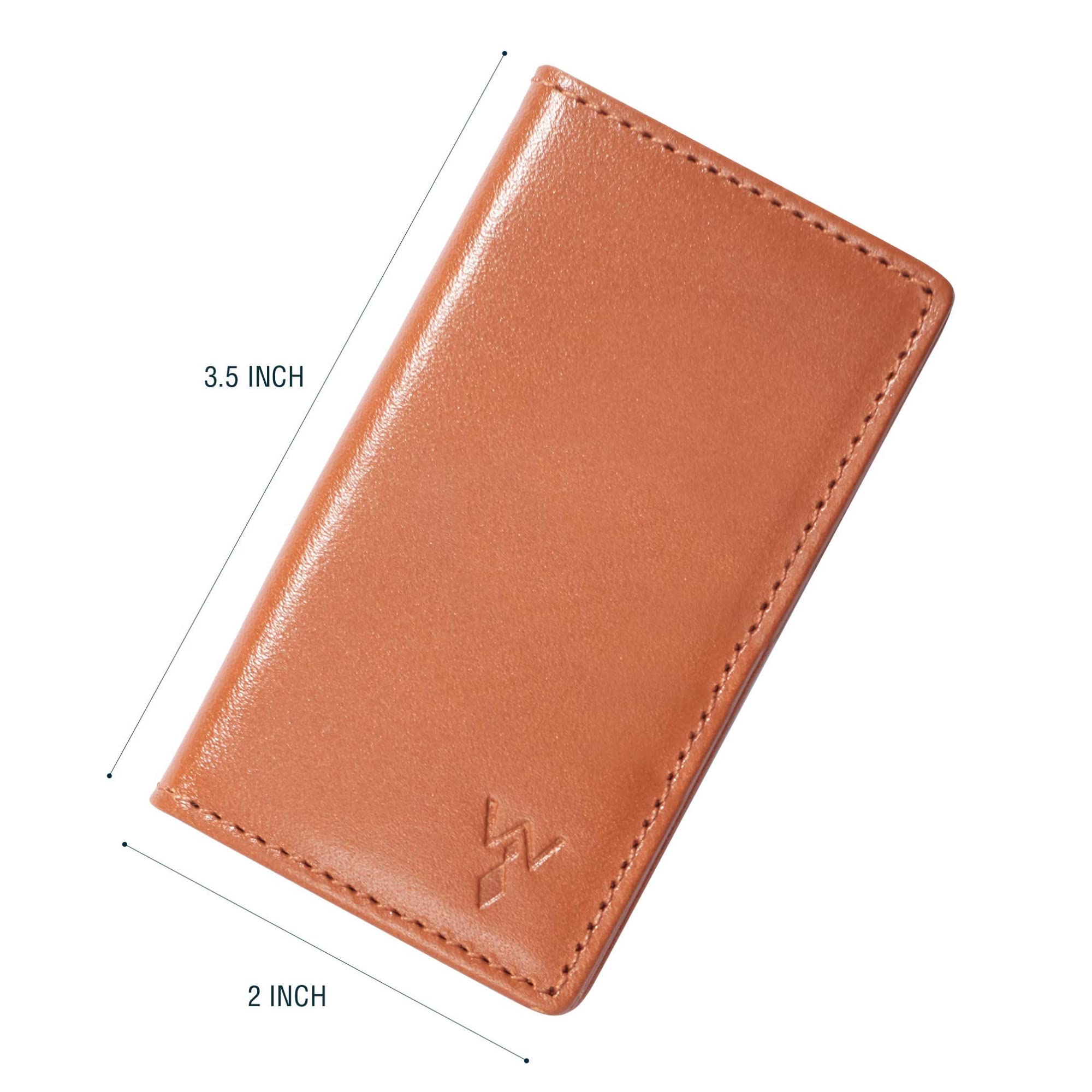 Würkin Stiffs Assorted Power Stays Magnet Collar Stay Travel Set | Tan Leather Wallet Case | Gift for Men | Seen on Shark Tank