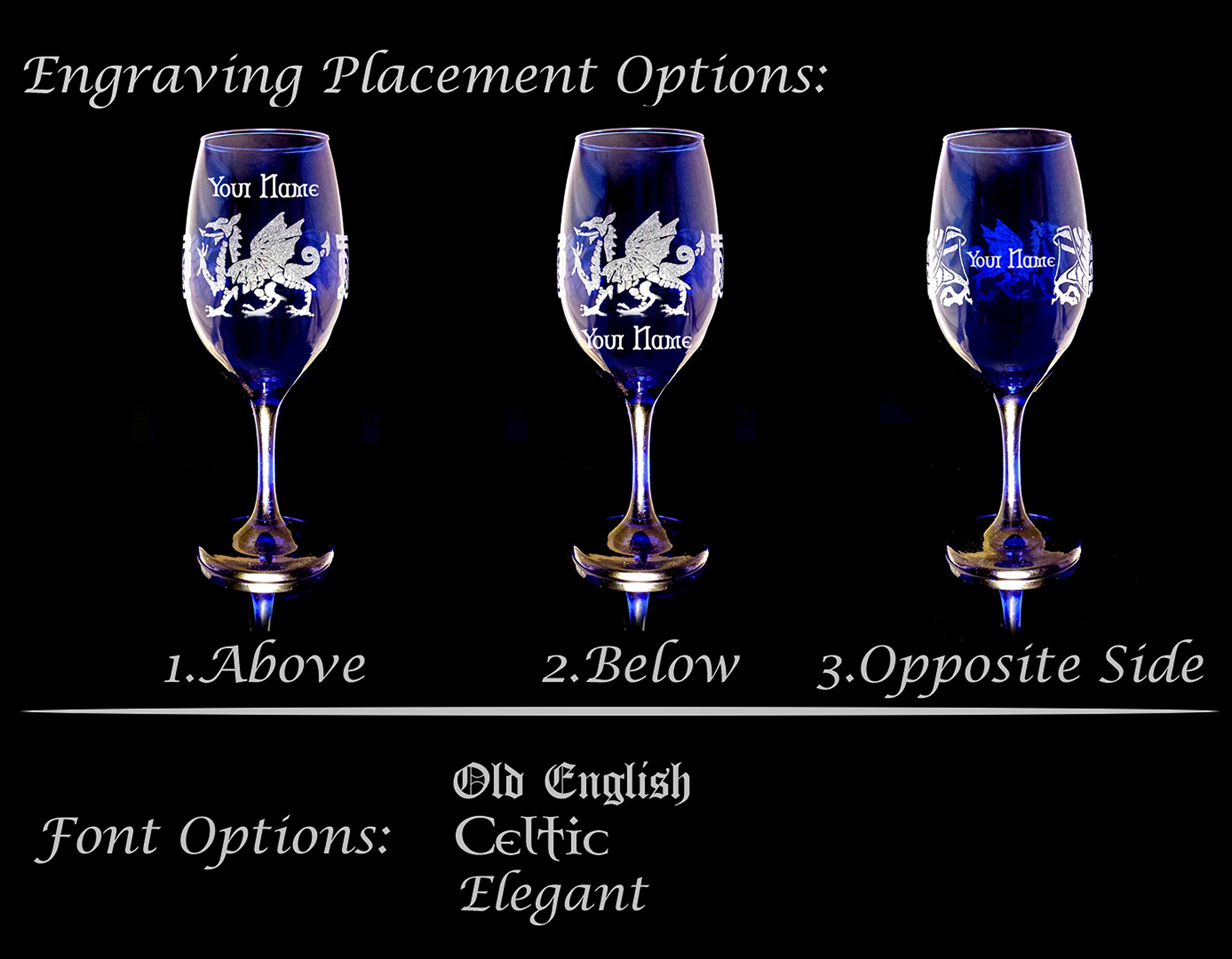 Trinity Celtic Knot Cobalt Blue 11.5 oz Wine Glass Set of Two