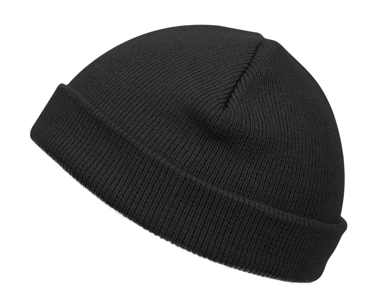 TopHeadwear Cuffless Beanie for Men Women, Unisex Short Beanies Skull Cap, Black