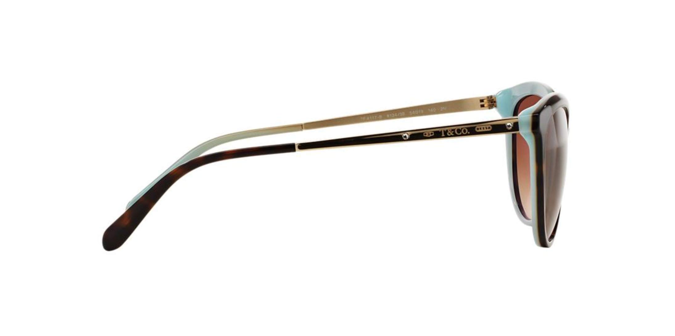 Tiffany TF4117B 81343B Havana/Blue TF4117B Cats Eyes Sunglasses Lens Category, Havana / Blue, 54mm