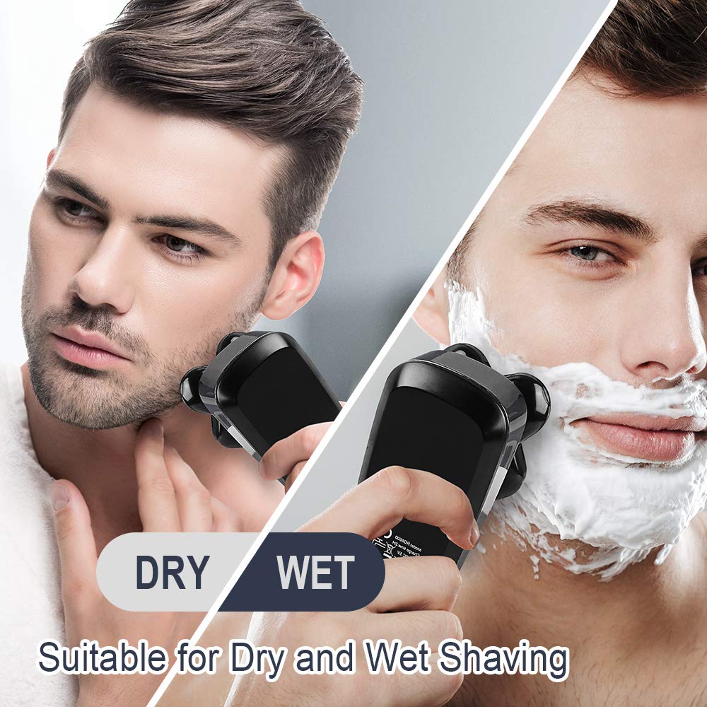 Upgrade 6 in 1 Head Shavers For Bald Men- Waterproof Electric Shavers For Men, Cordless Rechargeable Face Nose Trimmer, Men’s Electric Razor With LED Display