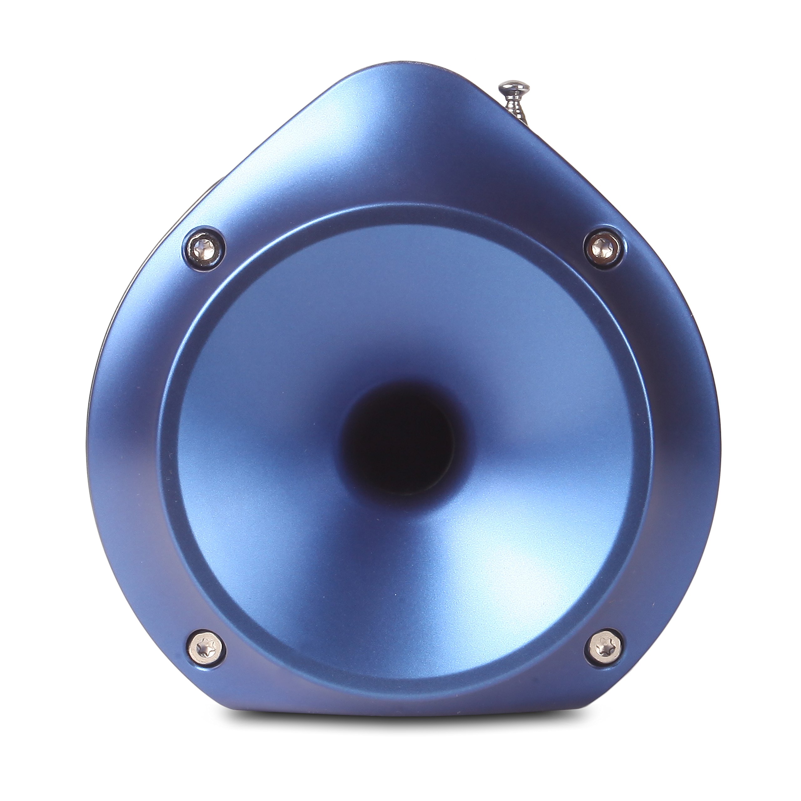 Toshiba Portable Wireless Bluetooth Speaker: Rechargeable Boombox with FM Radio and Clock - Blue