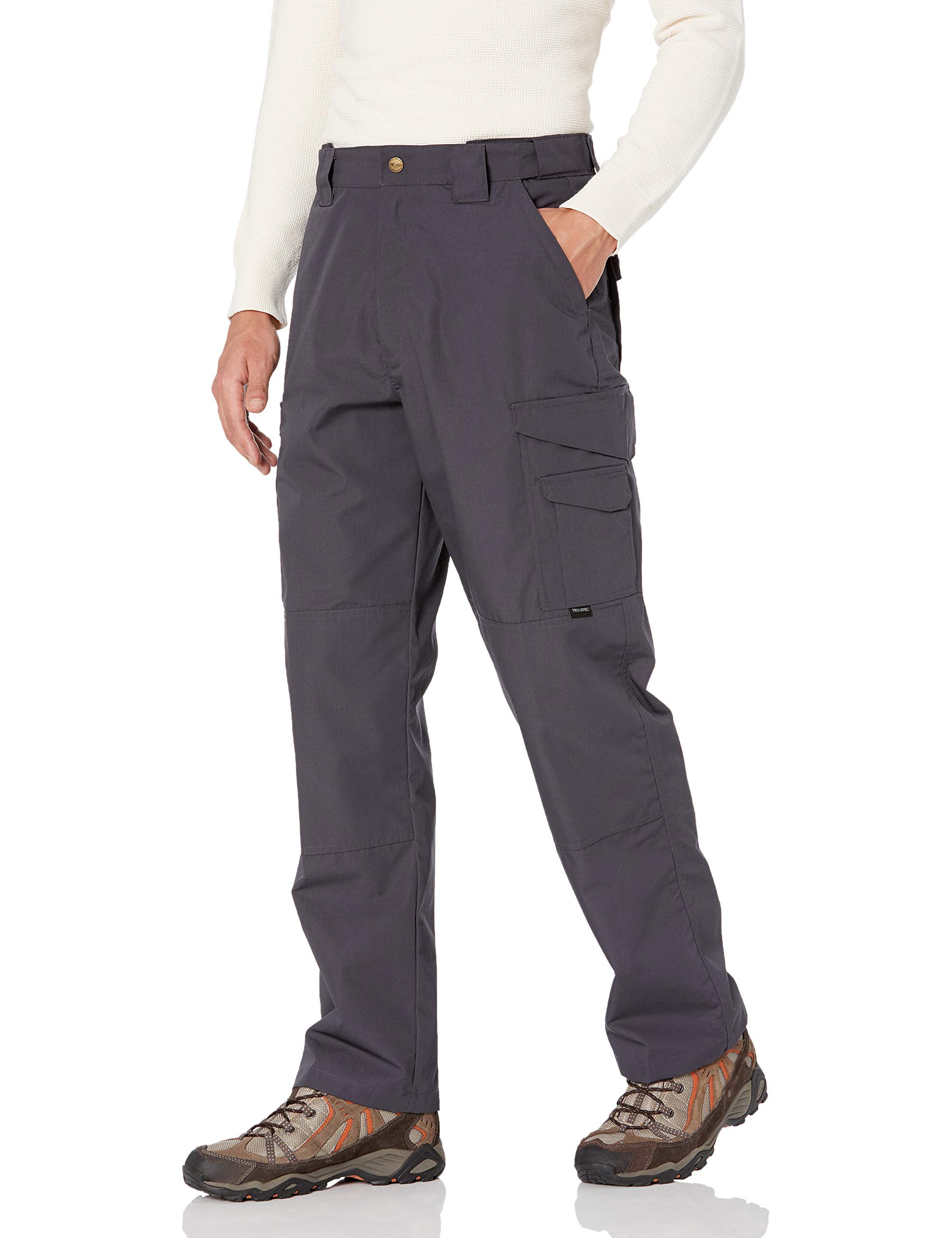Tru-Spec Men's 24-7 Series Original Tactical Pant - Reliable Pants for Men - Ideal for Hiking, Camping, EMT, and Tactical Use - 65% Polyester, 35% Cotton - Charcoal Grey - 36W x 34L