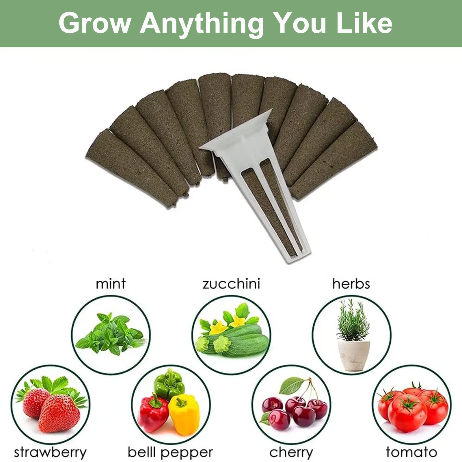 Seed Pod Kit for AeroGarden 120 Pcs Hydroponic Garden Accessories Pod Kit Including Grow Baskets Transparent Insulation Lids Plant Grow Sponges Labels for Seed Starting System, Hydroponic Growing Kit