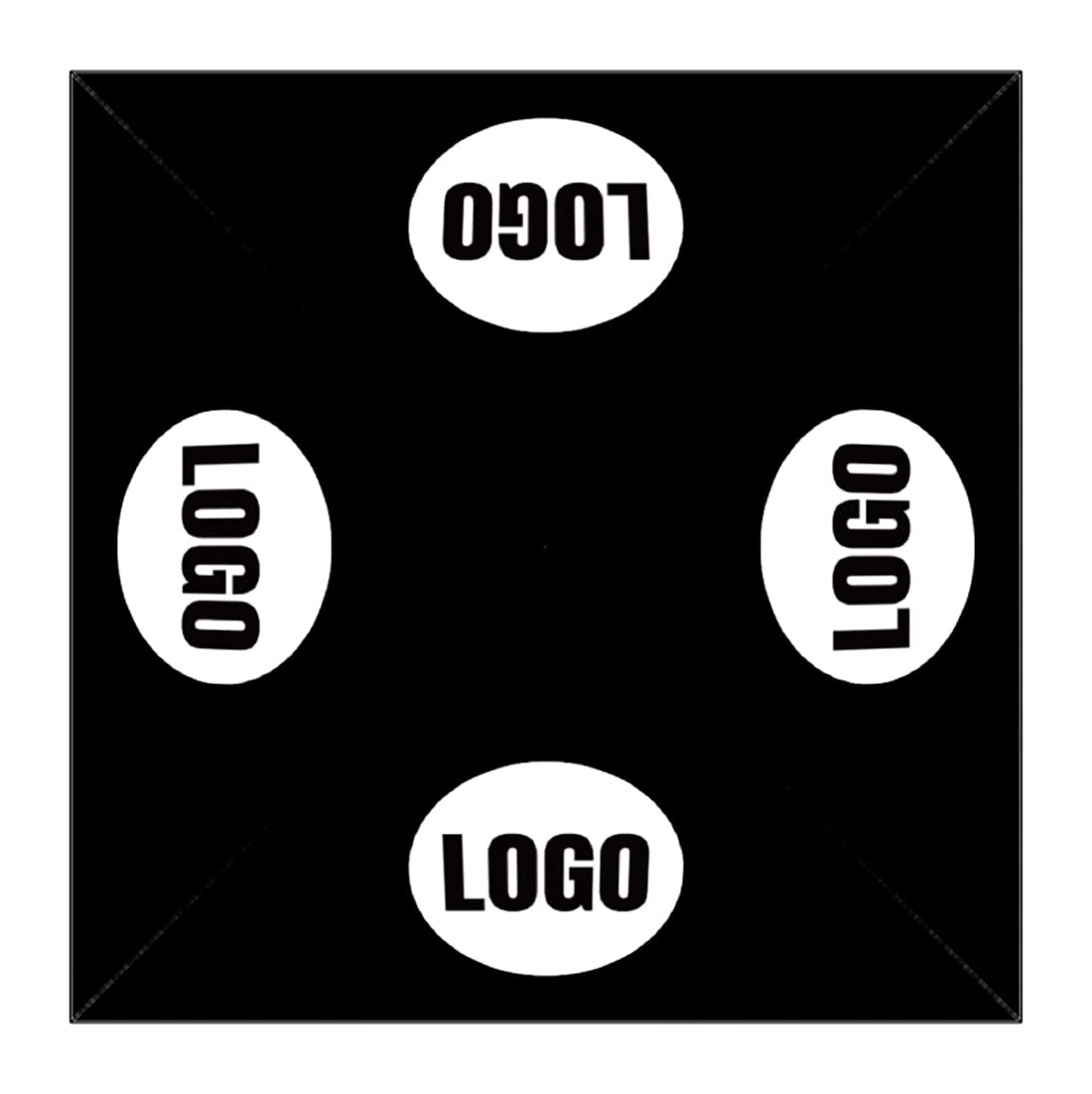 SOSITE Custom Logo Pop Up Canopy Tent for Trade Show with 1pc Full Backwall 2pcs Half Sidewalls-10x10