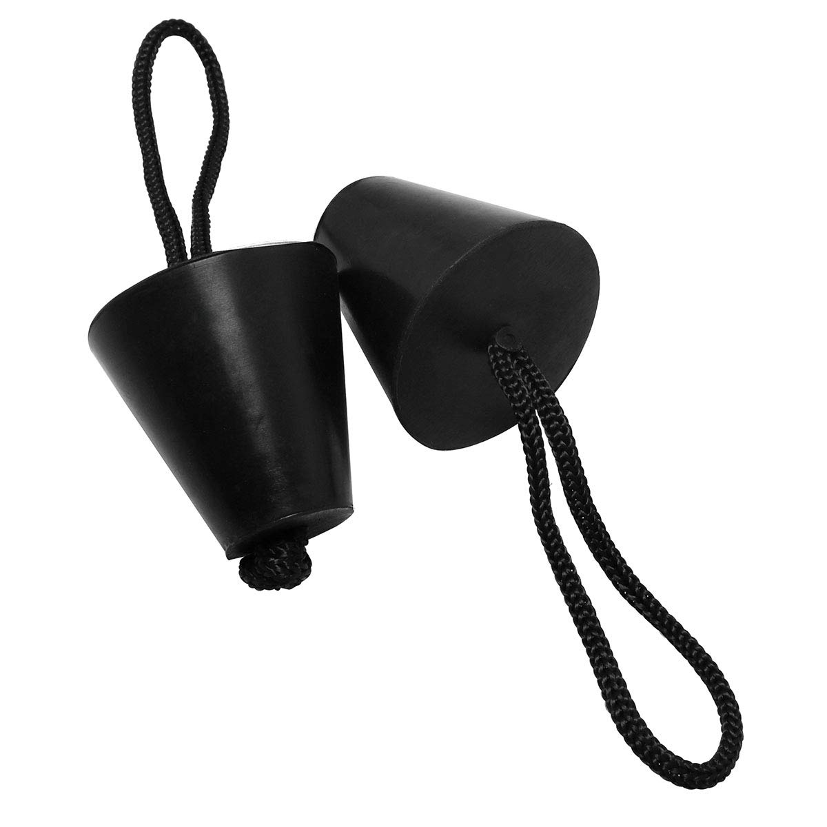 ZRM&E 2pcs Universal Kayak Scupper Plugs Black Kayak Rubber Plugs Canoe Drain Holes Stopper Bung Upper Width 4cm