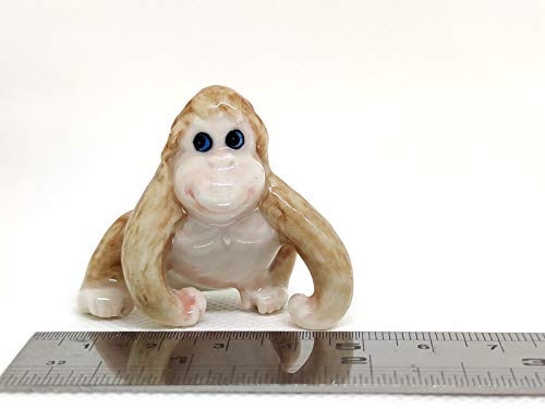 SSJSHOP Gorilla Dollhouse Miniature Figurines Hand Painted Ceramic Animals Collectible Gift Home Garden Decor,