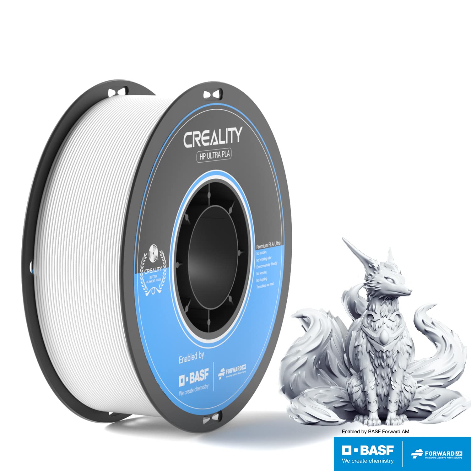 YOOPAI Creality Ender 1.75mm White BASF (Pro) 3D Printer Filament—1KG Spool(2.2lbs), Diameter Accuracy +/- 0.03mm,Smooth Printing Filament