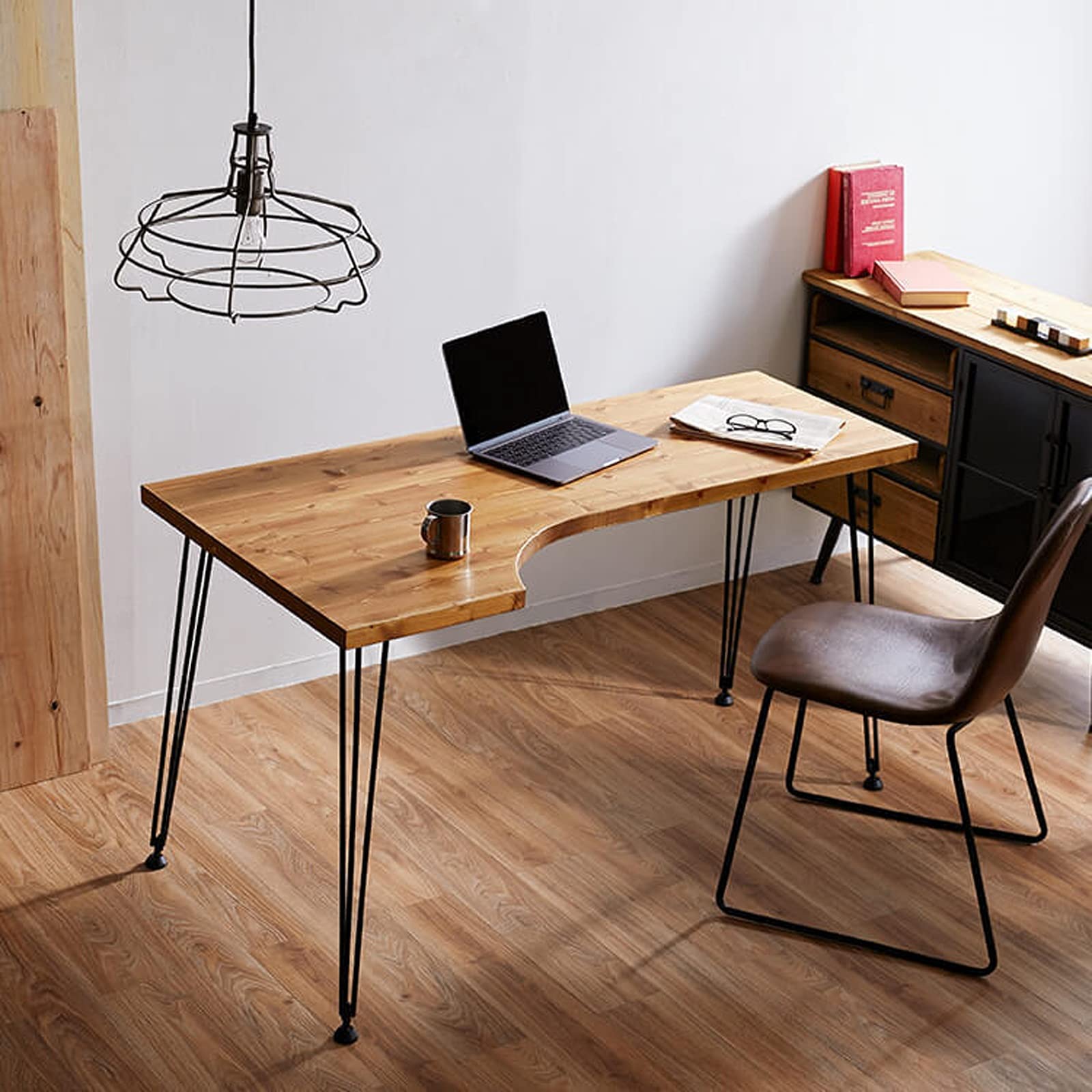 Writing Study Desk, Modern Minimalist Wooden Desk L-shaped PC Laptop Desk Home Corner Table Working Study Table, Stable Metal Bracket, Easy To Install ,Computer Workstation for Home & Office ( Size :