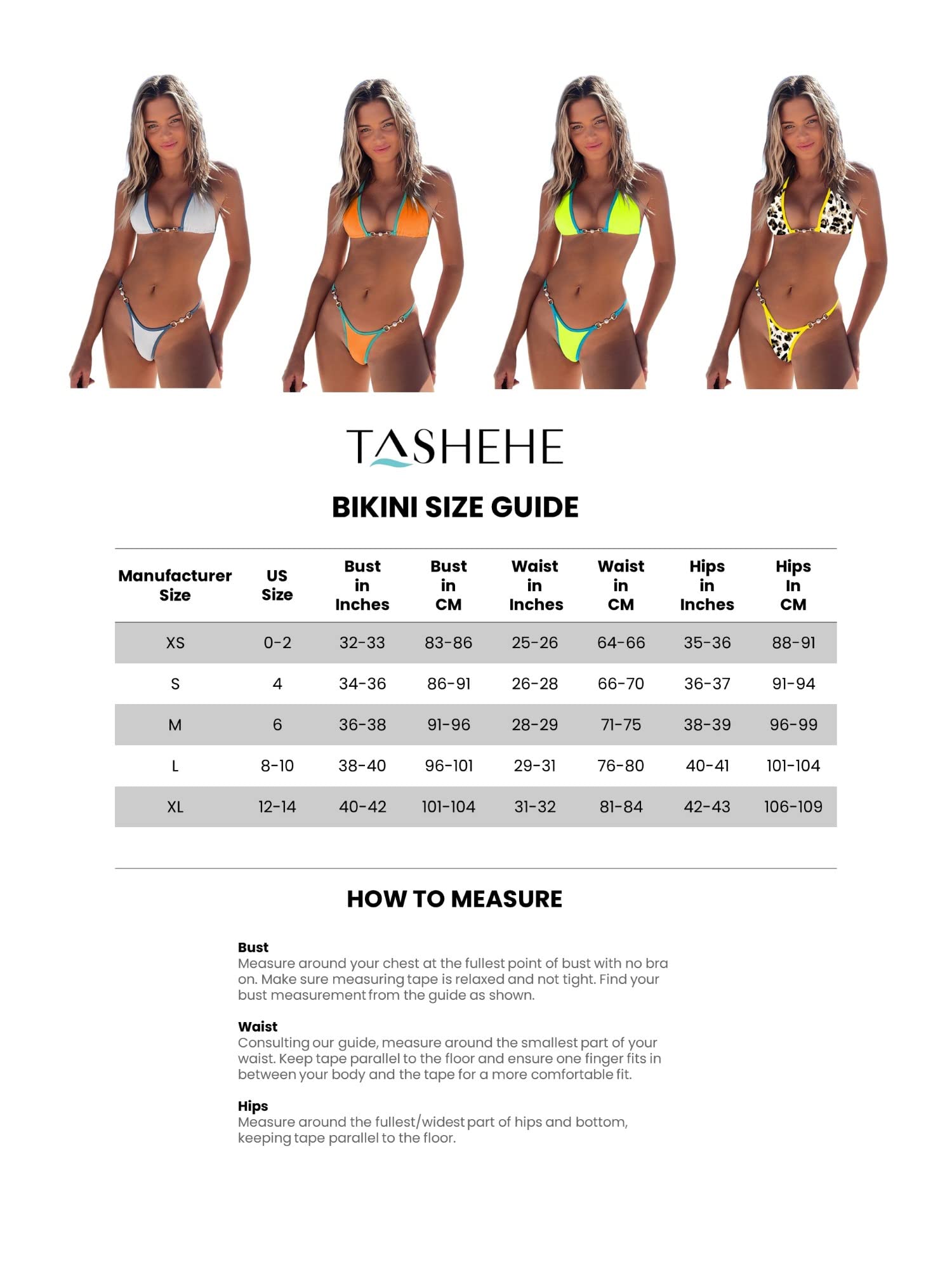 TASHEHE Women's Triangle Thong Bikini Set Sexy String Brazillian Two Piece Swimsuit Cute Bathing Suit - White - Large