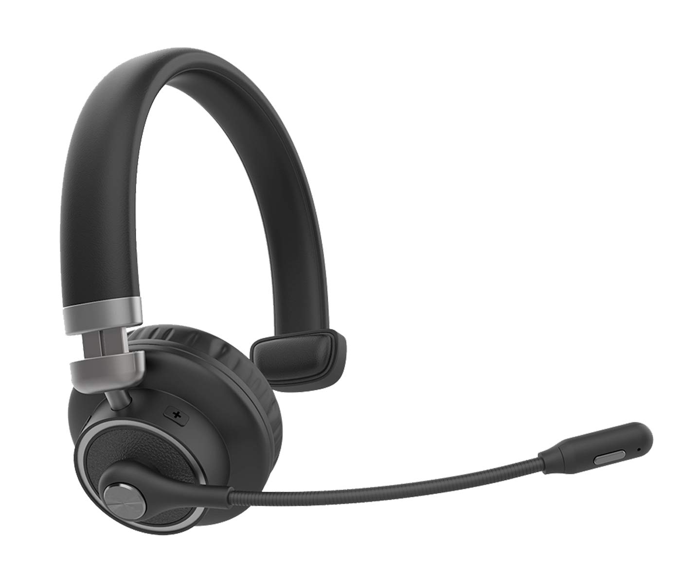 Yezonic Bluetooth Headset with Noise Canceling Microphone V5.0, Truck Wireless Headset with Mic Mute, 24hrs Clear Talk Time Comfort for Car Driver Office Business Call Center Home Work Cell Phone PC