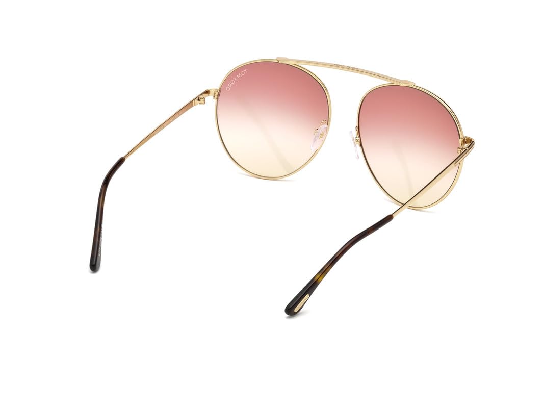 Tom Ford FT0571 28Z Shiny Rose Gold Simone Round Sunglasses Lens Category 2 Siz