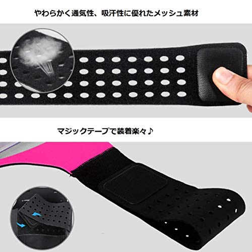 Wonder Stage Water Resistant Smartphone Armband Running Holder for iPhone Pro Max Plus Mini SE (13/12/11/X/XS/XR/8/7/6/5) Galaxy S Ultra Edge Note (21/20/10/9/8/7/6/5) Adjustable Strap & Key Pocket