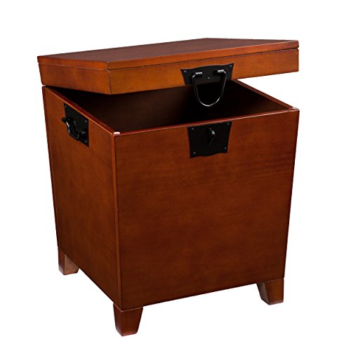 SEI Furniture Pyramid Storage 3-pc Set Trunk Table, Set of 3, Mission Oak