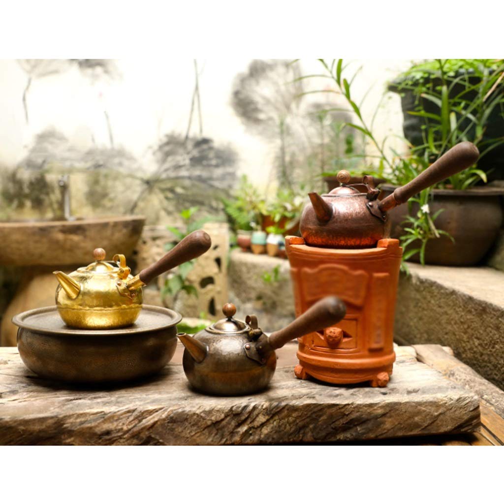 ZNZN Copper Kettle Retro Chinese Teapot Handmade Stylish Small Teapot with Creative Anti-scalding Handle Design (210ml,7.1oz) Multifunctional Water Kettle (Color : C)