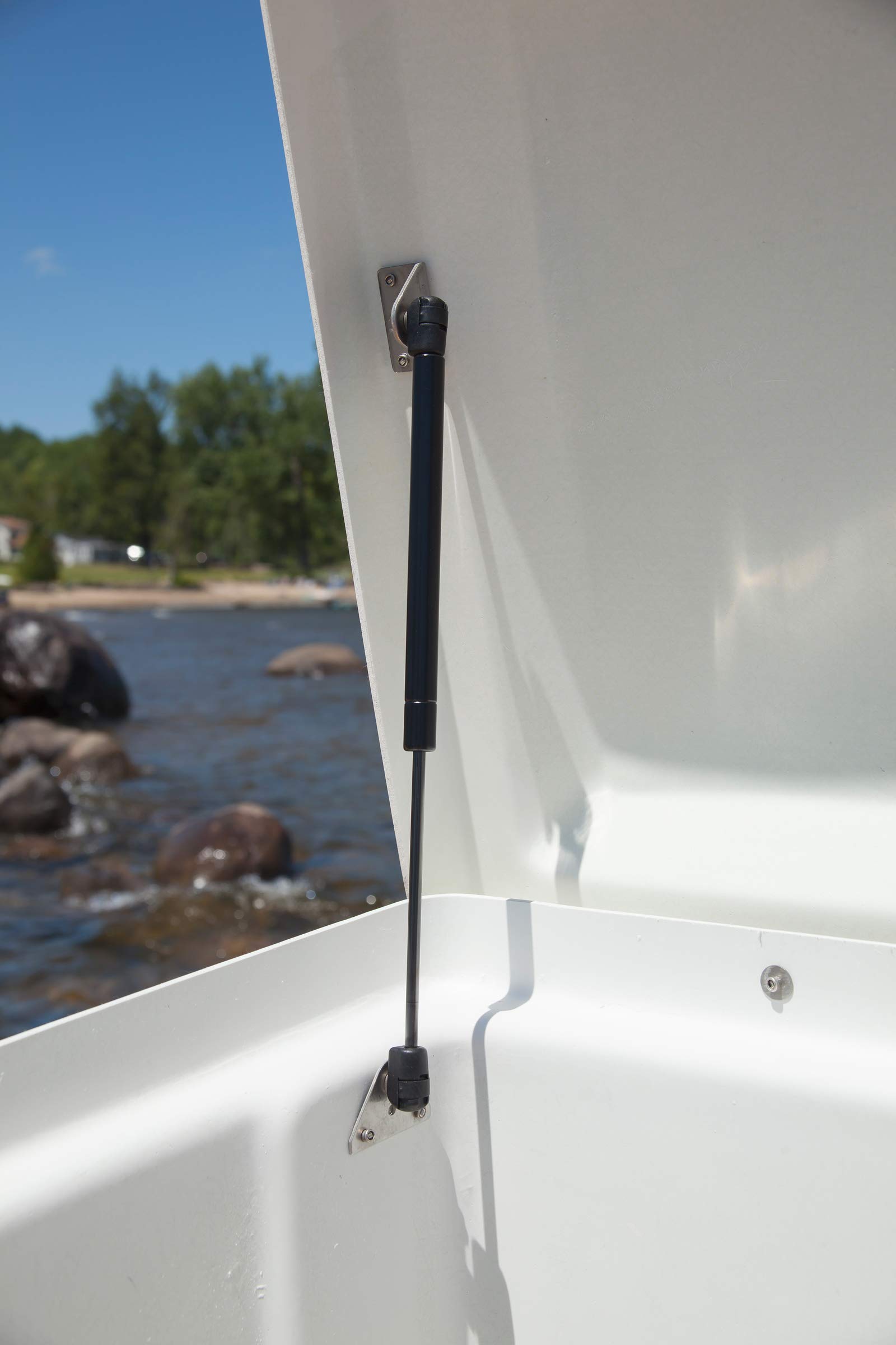 Taylor Made Stow 'N Go Fiberglass Dock Box with Top Seat - Large (29H x 72"W x 29"D) β Durable and Secure Storage for Boat Accessories - UV Gelcoat Finish - Stainless Steel Latch β 2020108645