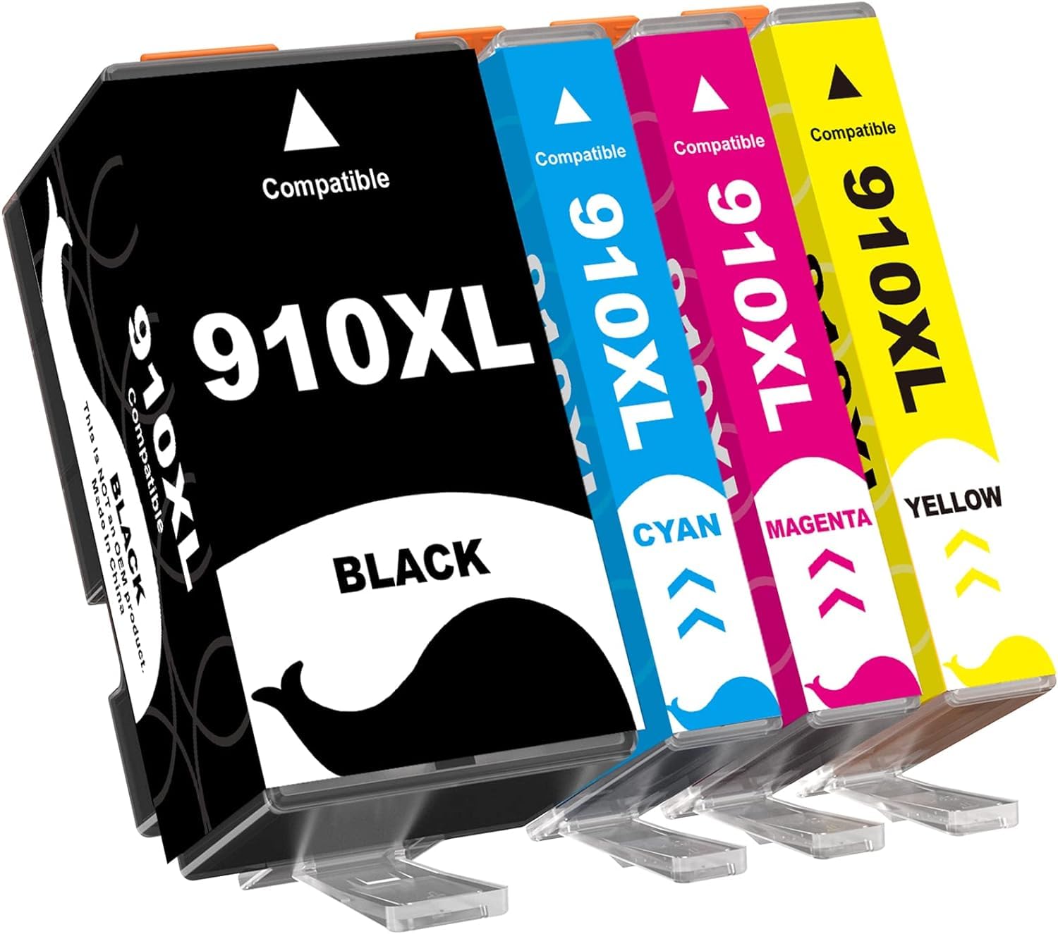 Skydo Compatible Ink Cartridge Replacement for 910XL (Black, Cyan, Yellow, Magenta, 4 Pack)