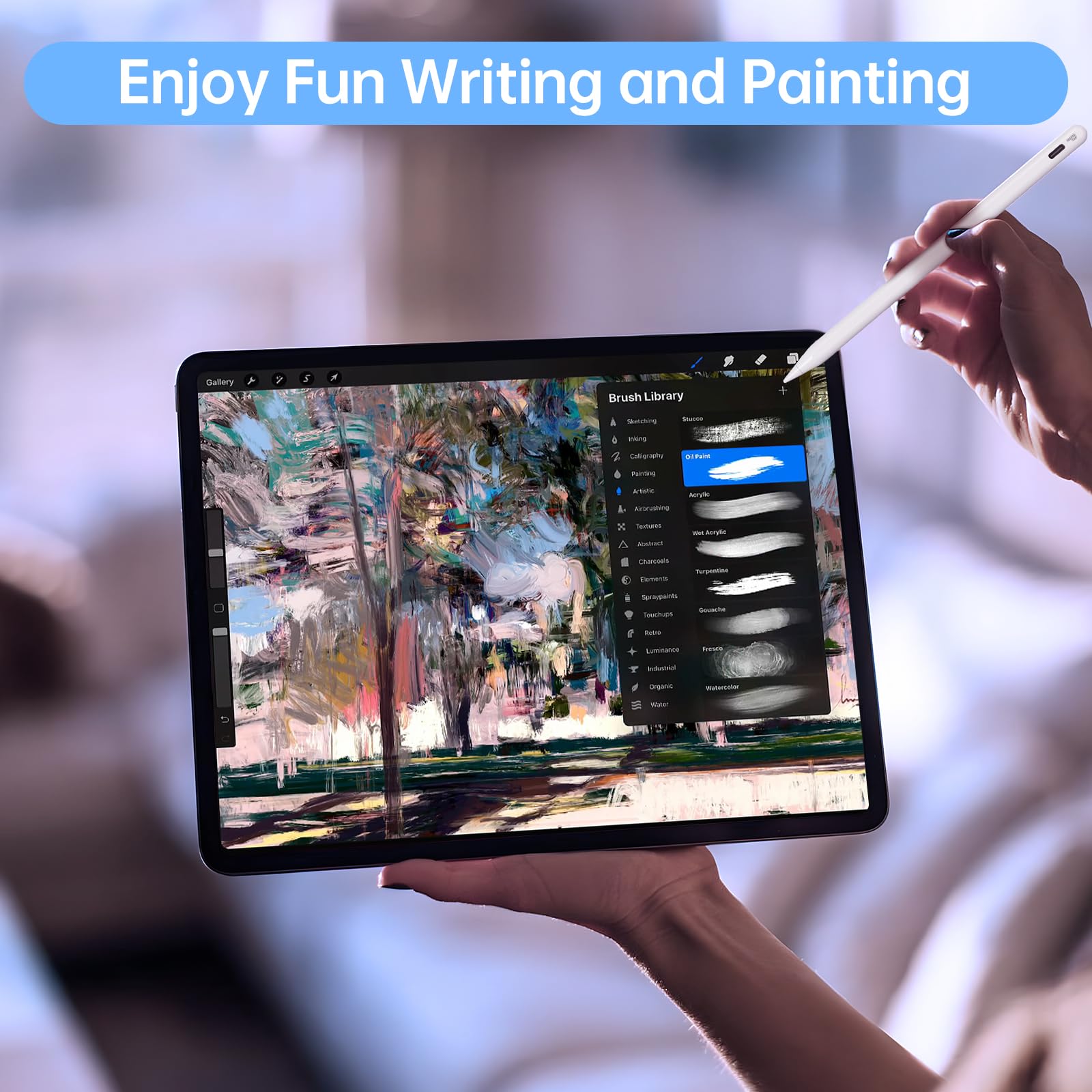 Stylus Pen for iPad with Magnetic Wireless and Wired Charging, Apple Pencil 2nd Generation, Use as iPad Pencil with iPad Pro 12.9" 3/4/5/6, iPad Pro 11" 1/2/3/4, iPad Air 4/5, iPad Mini 6
