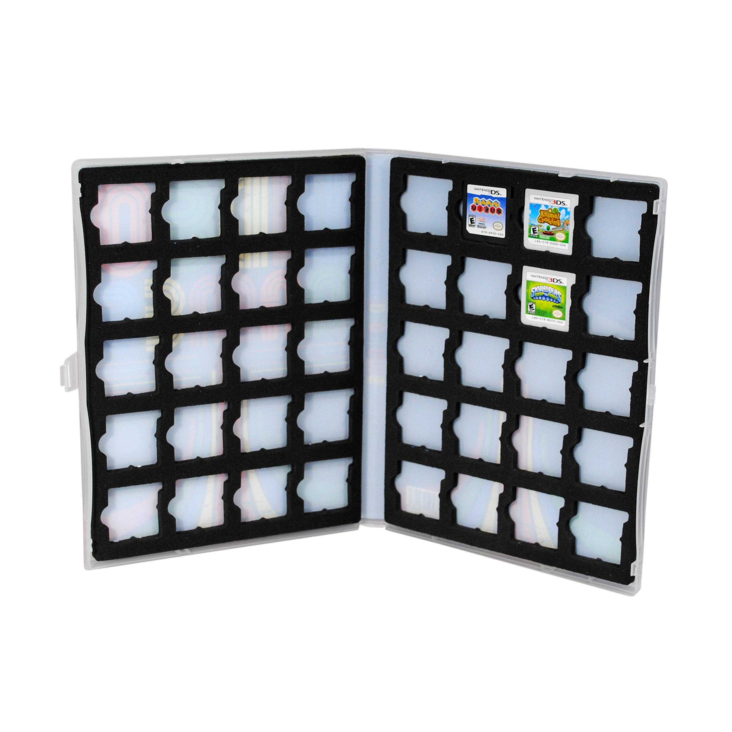 UniKeep Game Case for Nintendo 3DS Cartridges - Holds 40 Games (Retro Black)