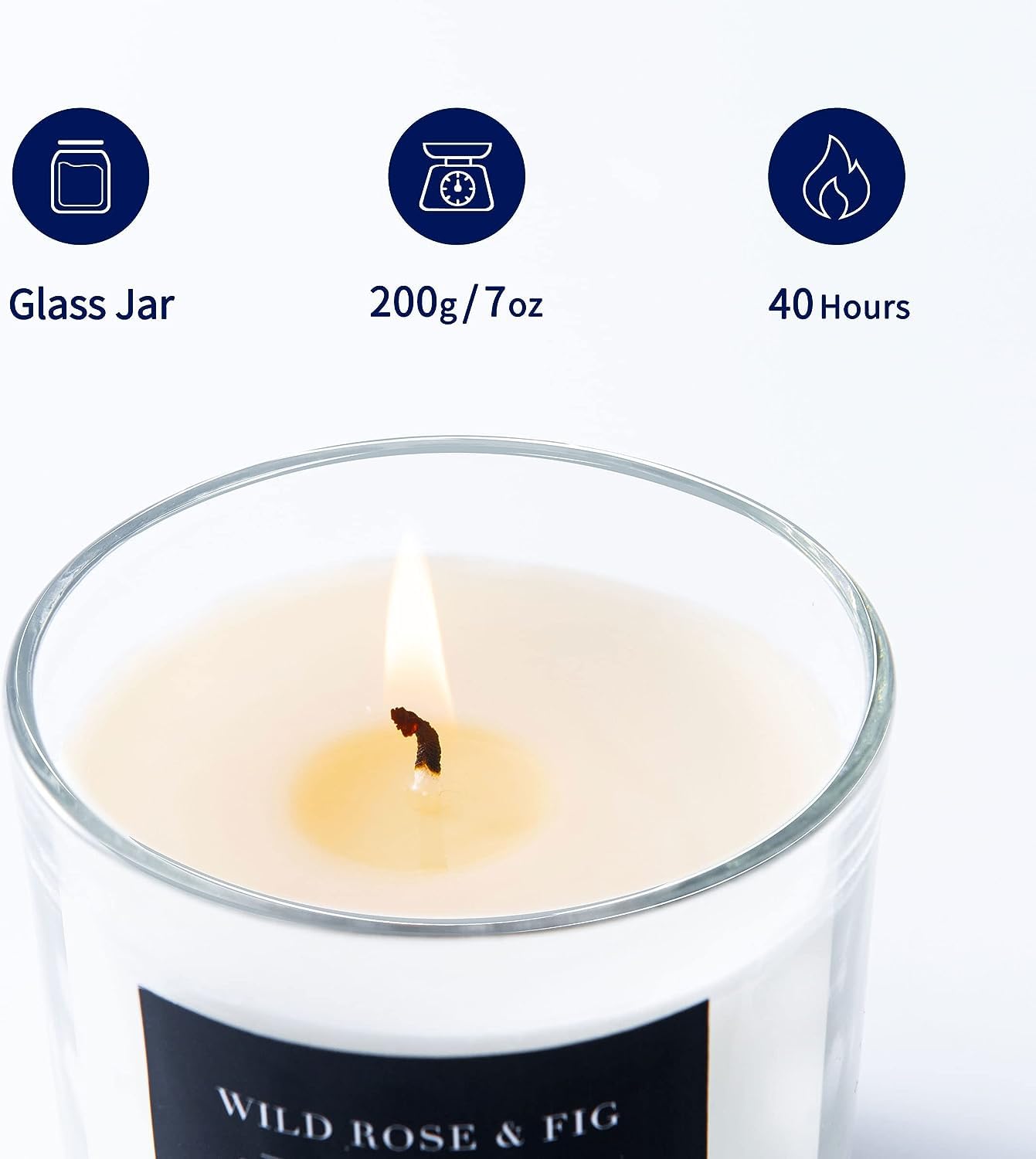 subrtex Citrus & Wood Scented Candles for Women, 7oz Small Jar Single Wick Candle, 40 Hours of Burn Time, Highly Scented Aromatherapy Candle Valentine's Day Gift for Bathing Massage