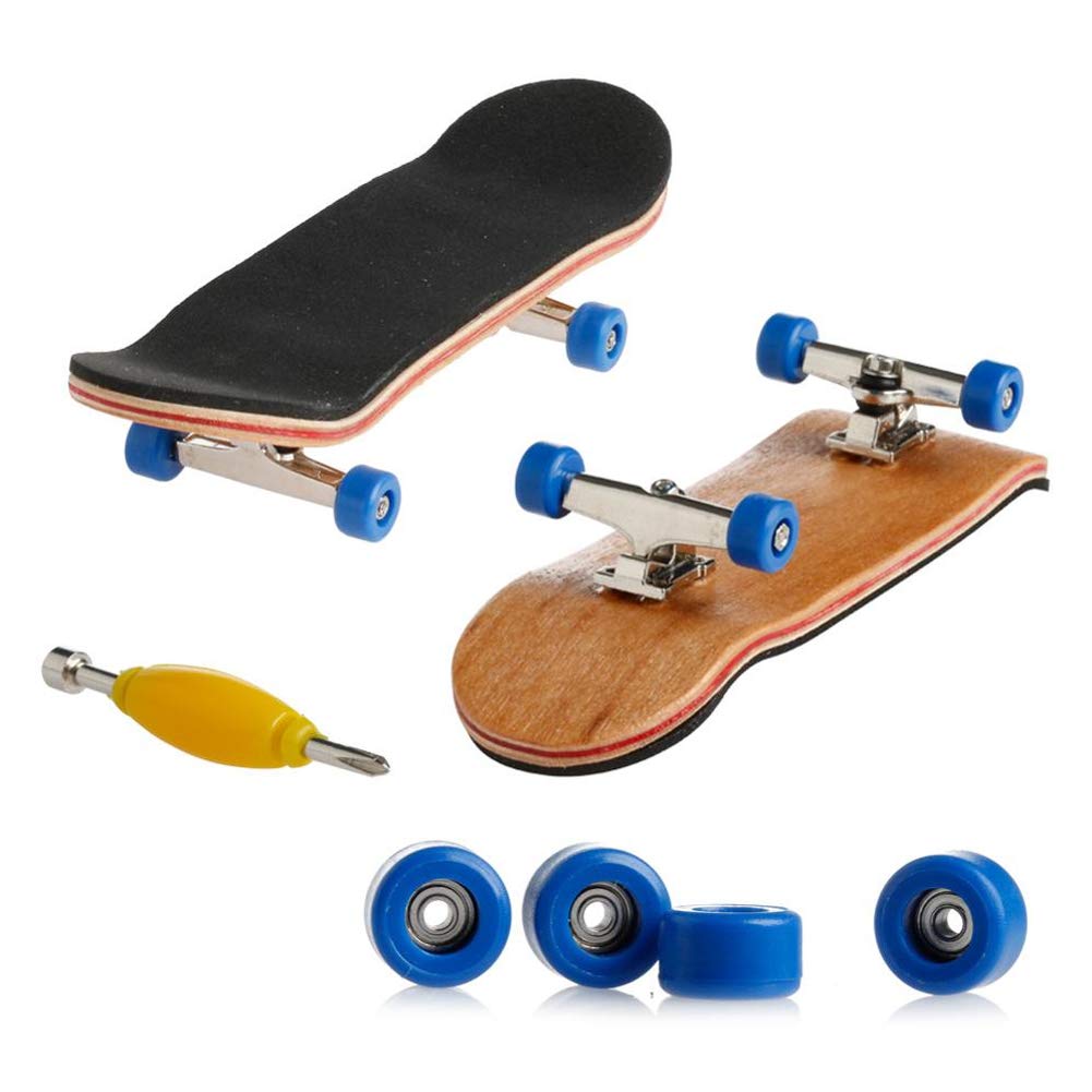 Wooden Finger Skateboard Deck Sport Games Mini Skateboard for Kids 1 Set