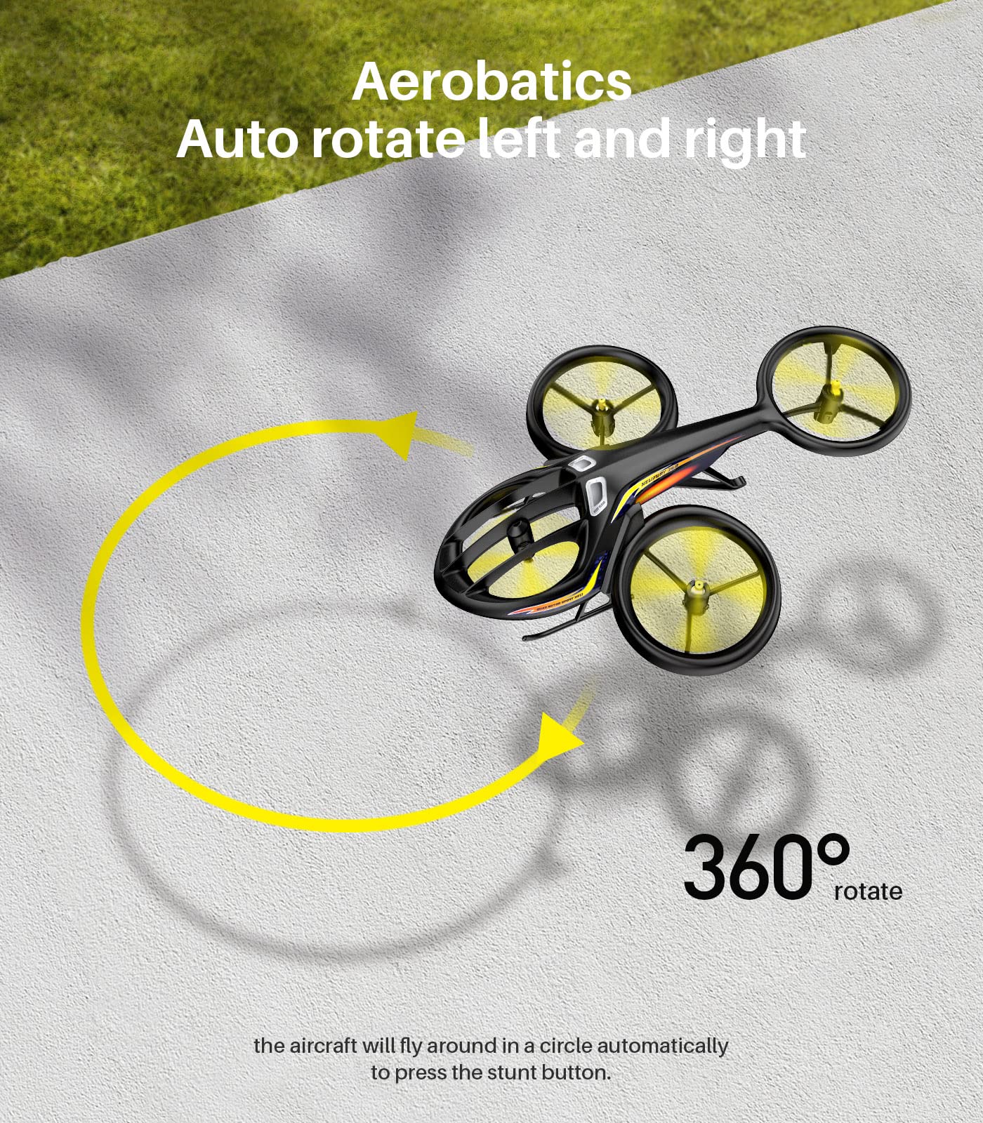 SYMA LED Mini RC Helicopter Drone - Gyro, 4HZ, Indoor Outdoor Micro Toy Gift for Kids & Adults