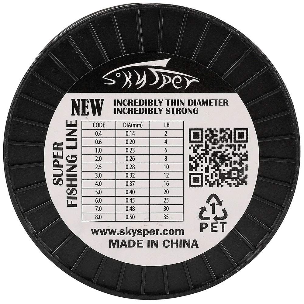 SKYSPER Monofilament Fishing Line, Highly Abrasion Resistant Nylon String Fluorocarbon Strong Fishing Wire 1000m/1094 Yard Zero Stretch Ultra-Thin Diameter Superline
