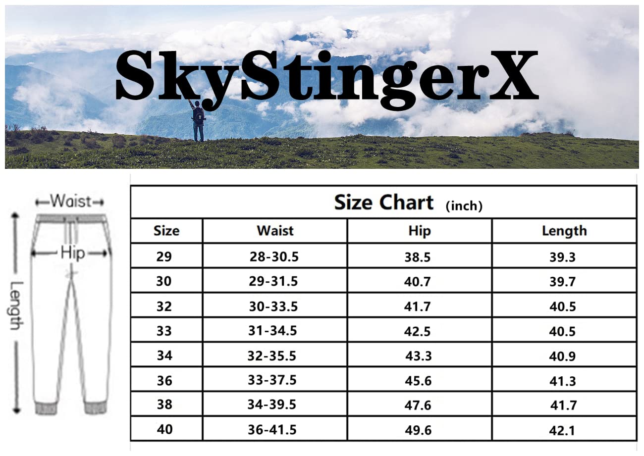 SKYSTINGERX Men's Casual Cargo Pants Military Army Camo Combat Work Pants Slim Fit with Pockets Stretch Outdoor Jogger (30, grey-17)