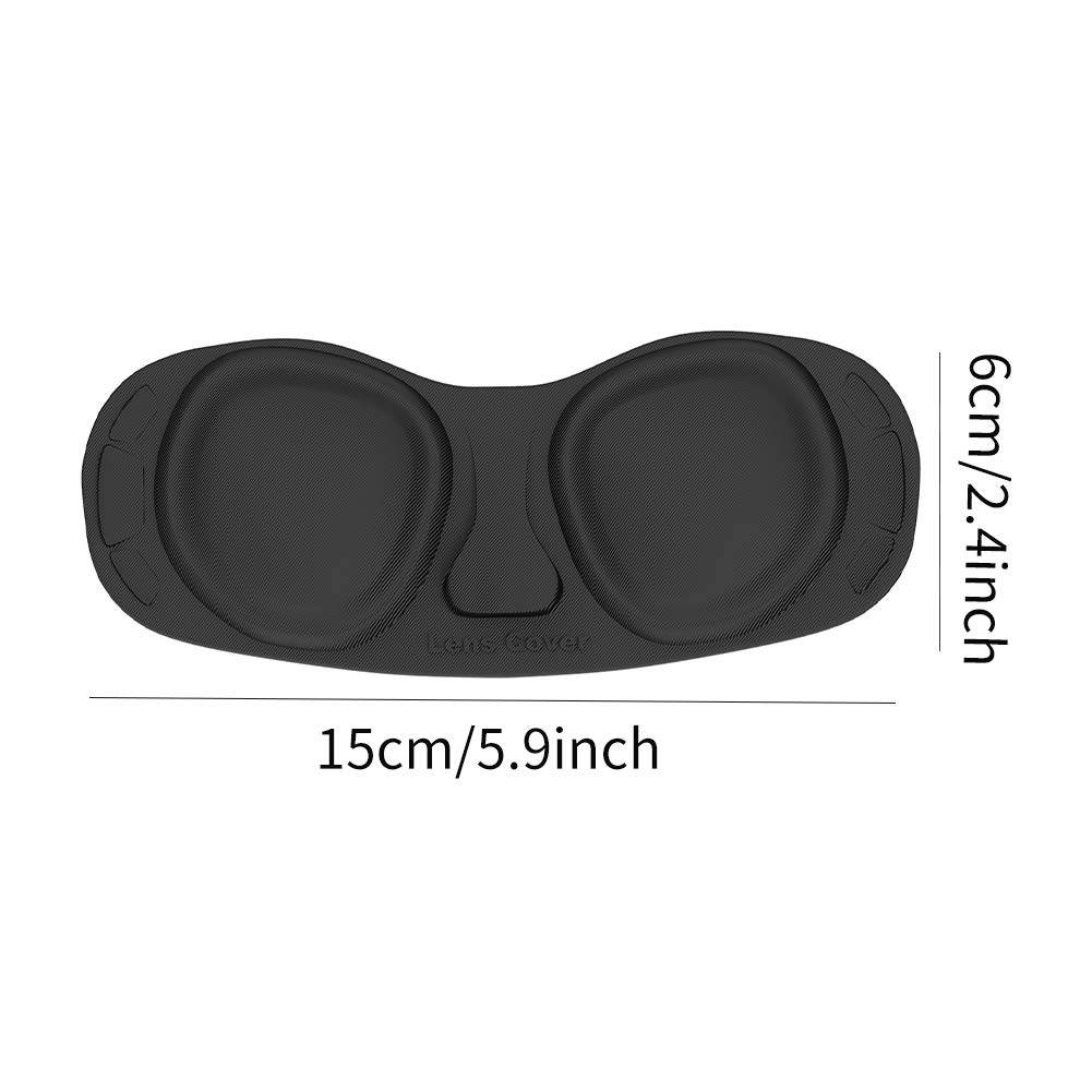 VR Lens Protect Cover, Protect Cover for Oculus Quest VR Lens Dust Cover, Washable, Collision-Proof Cap Sleeve, Black