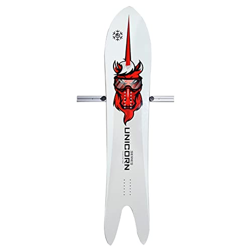 UPHAN PEMPES Floating Ski Display Wall Mount, Indoor Floating Minimalist Storage Rack Store Your Board Ski Wall Rack Display, Snowboard Rack Wall Mount hanger, Home and Garage Skiing Storage SK35