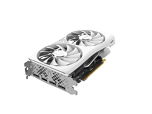 Zotac Gaming GeForce RTX 4060 8GB Twin Edge OC White Edition DLSS 3 8GB GDDR6 128-bit 17 Gbps PCIE 4.0 Compact Gaming Graphics Card, Spectra RGB Lighting, ZT-D40600Q-10M