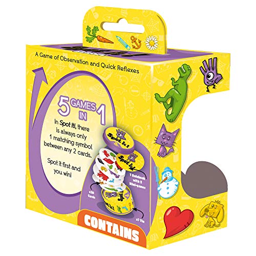 Spot It! Mini Classic - Award-Winning Lightning-Fast Observational Game! Fun Matching Game for Kids, Ages 6+, 2-8 Players, 15 Minute Playtime, Made by Zygomatic