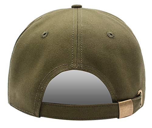 Uphily Olive Drab OD Green USA American Flag Flat Brim Bill Hat - High Profile Patriotic Snapback Baseball Cap for Men or Women
