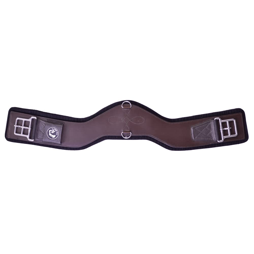 Total Saddle Fit Shoulder Relief Cinch + w/Balance Buckle 32" Brown w/Wool Felt