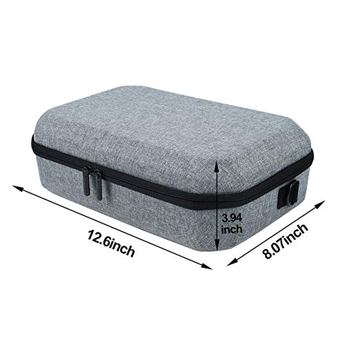 CALIDAKA VR Carrying Travel Case for Oculus Quest 2, Portable VR Gaming Storage Pouch, Shockproof VR Storage Bag with Adjustable Strap and Side Handle for VR Accessories Pouch Organizer