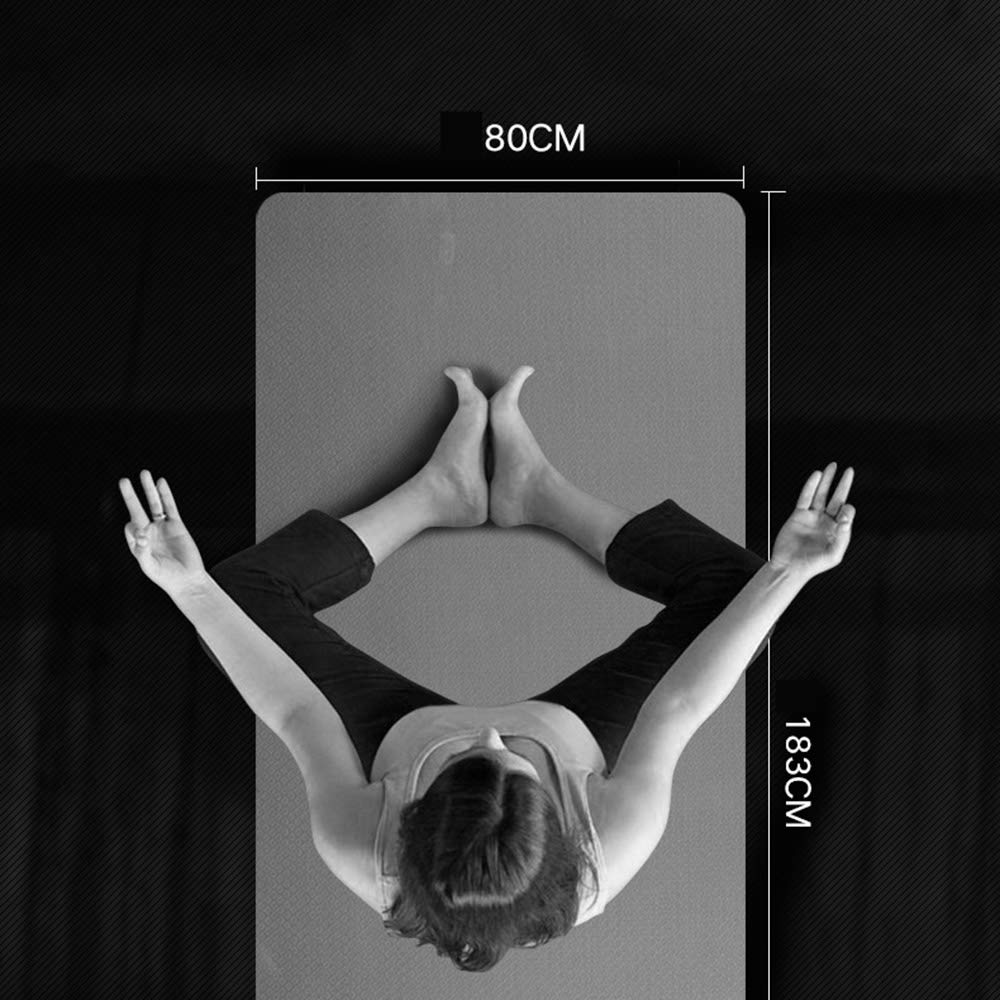 Yoga Fitness Mat, Widened 80cm Thickened Non-Slip TPE Yoga Exercise mat for Beginner, Best Light Weight, 6mm/8mm