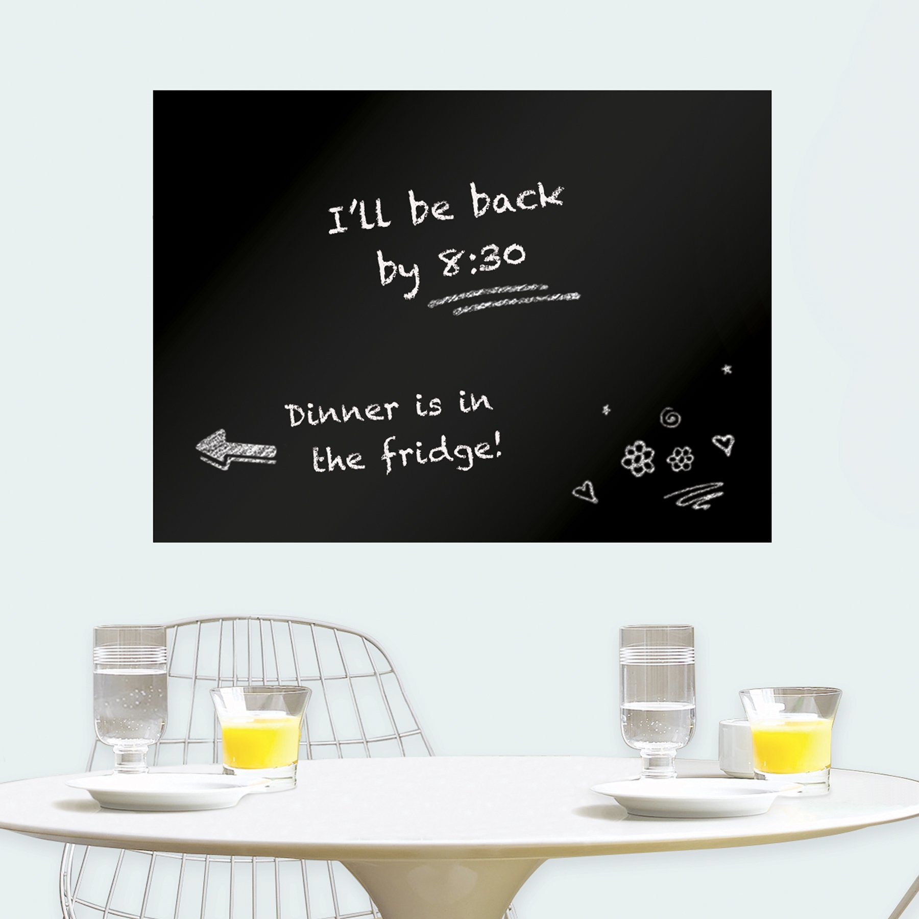Wall Pops WPCH1264 Large Chalk Message Board Decal, 6.50" x 2.00", Black