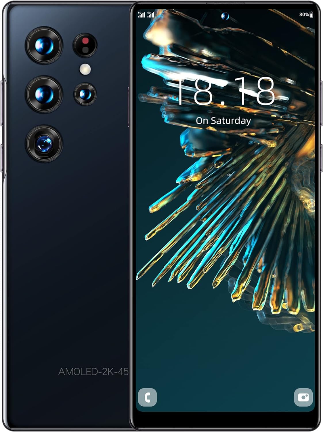 SANSHREUNI C21 Ultra Cell Phone Unlocked, 6GB+256GB Android 13 Unlocked Phones, 6.8" FHD+ Display 120HzD Smartphone, Octa-Core CPU, 64MP AI Camera, 6800mAh Battery, Dual SIM/GPS/Face ID 5G Phone