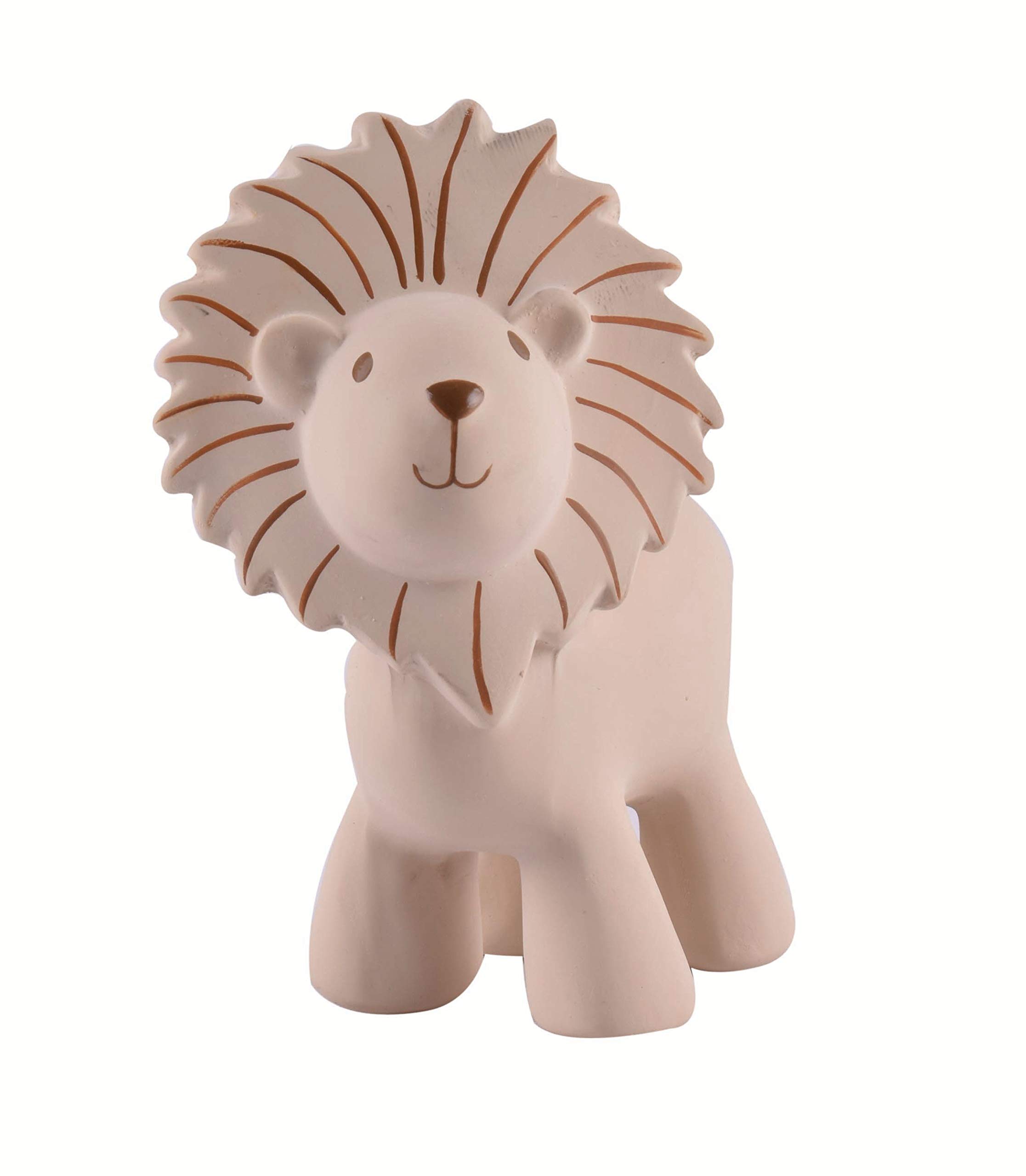 Tikiri My First Safari Lion Natural Rubber Rattle (Brown)
